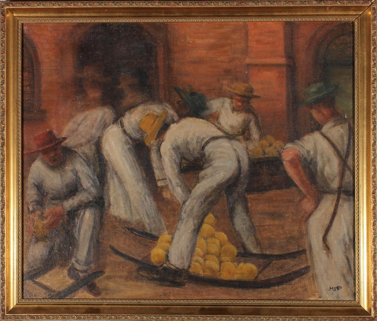 Marion E. Starr - Marion E. Starr (b.1937) - 1984 Oil, The Cheesemakers ...