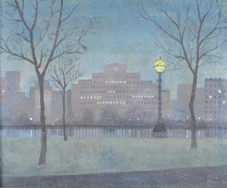 Marion Rees - London from the South Bank - Mid 20th Century Oil on ...