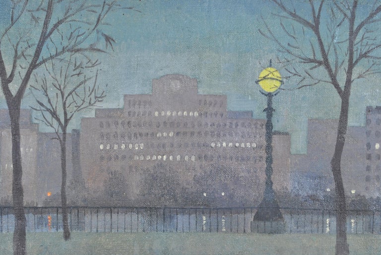 Marion Rees - London from the South Bank - Mid 20th Century Oil on ...