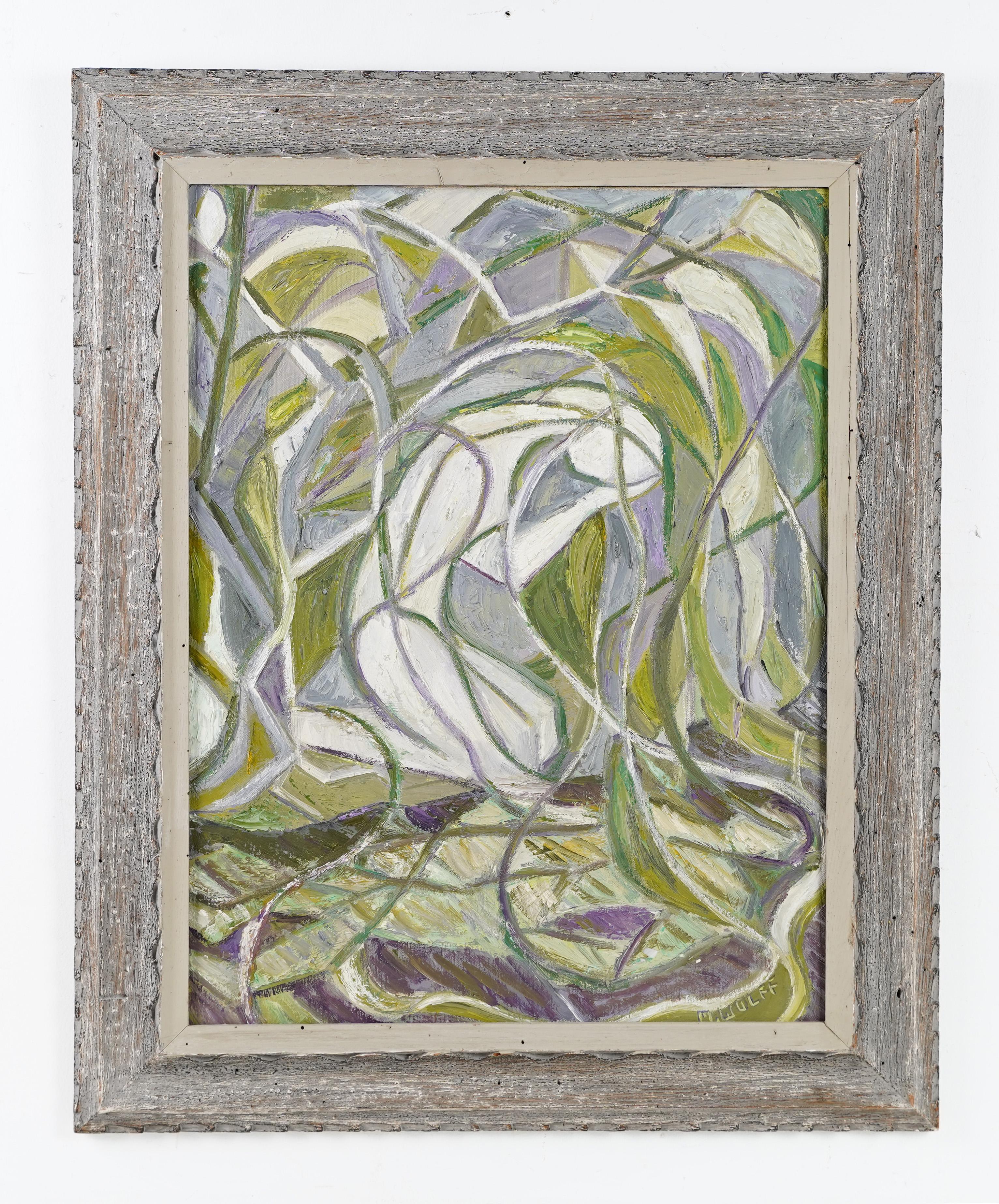 Marion Wolff - Vintage Mid Century Signed Abstract Weeping Willow Tree ...