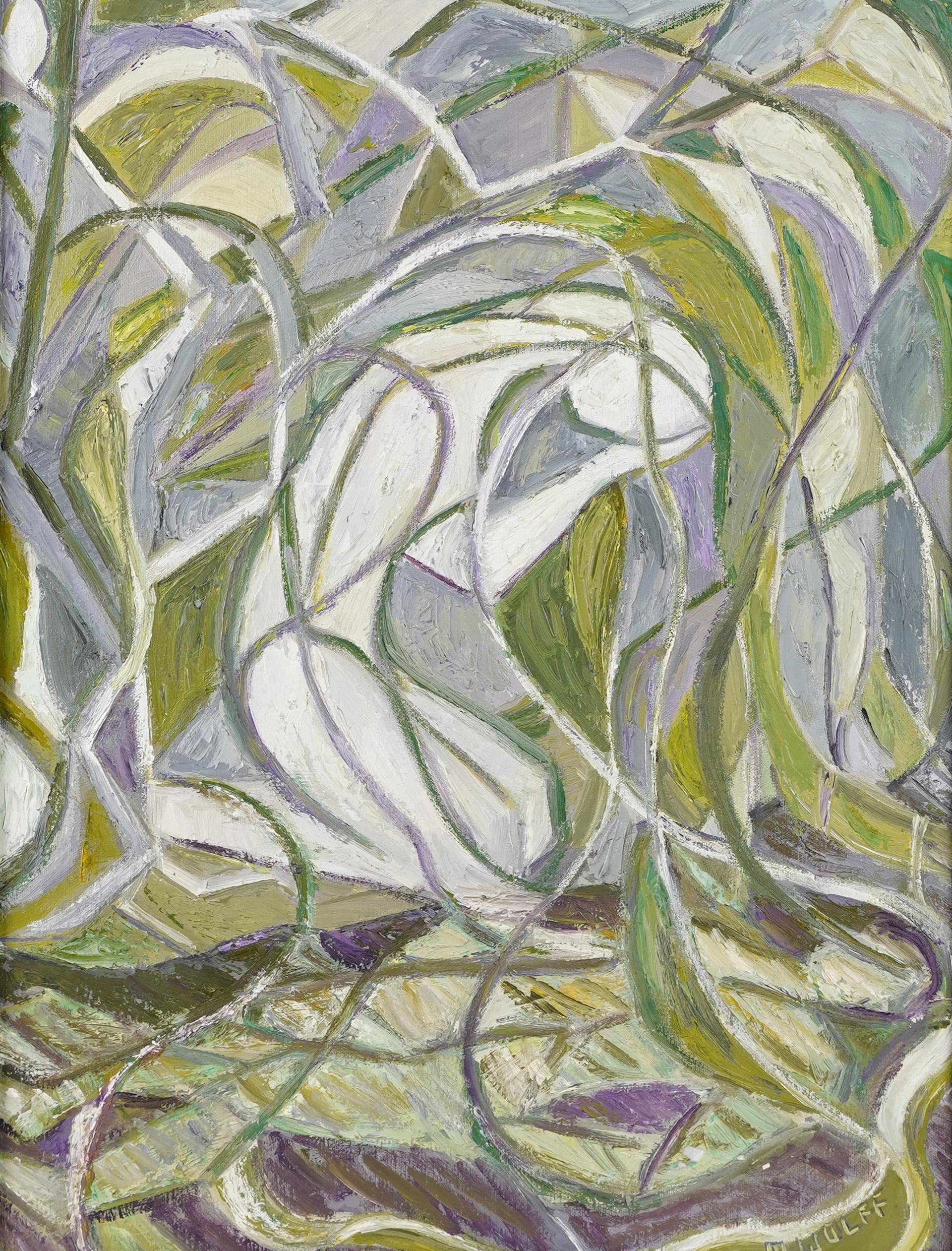 Marion Wolff - Vintage Mid Century Signed Abstract Weeping Willow Tree ...