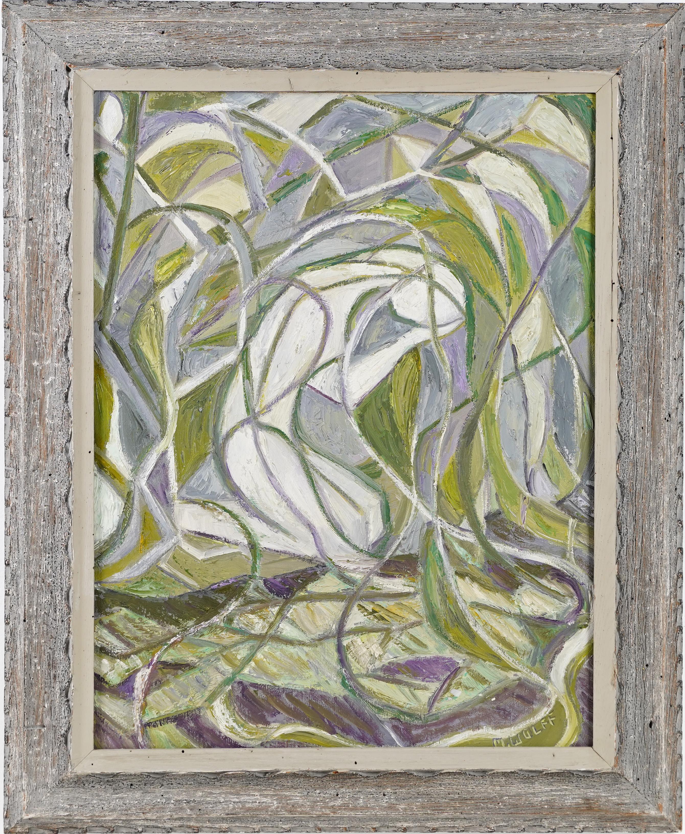 Marion Wolff - Vintage Mid Century Signed Abstract Weeping Willow Tree ...