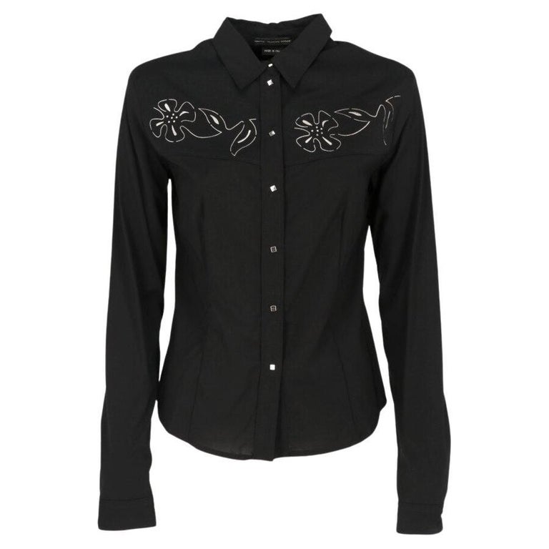 Marithé + François Girbaud Vintage black 2000s slim fit shirt For Sale ...