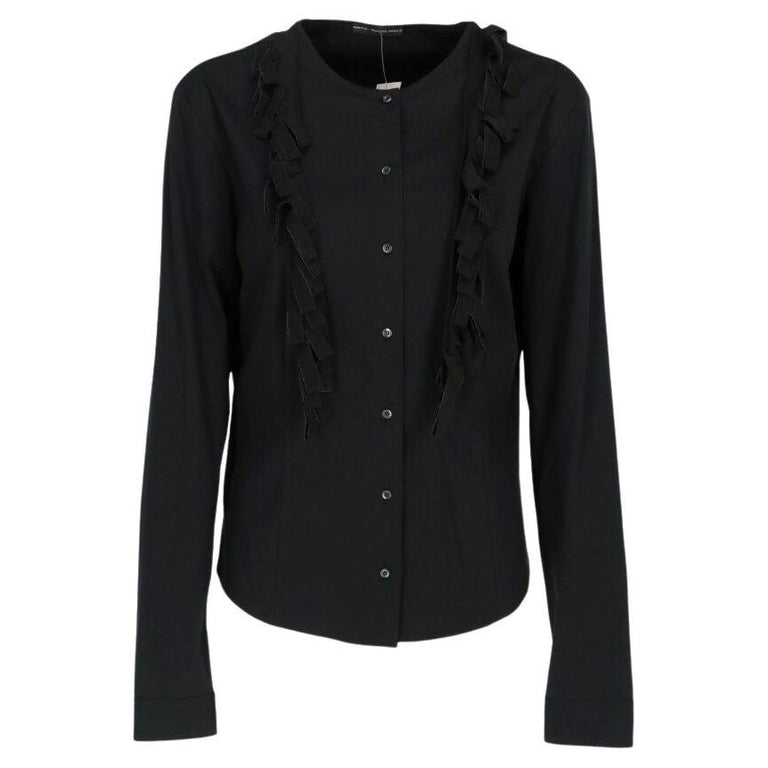 Marithé + François Girbaud Vintage black cotton 2000s blouse For Sale ...