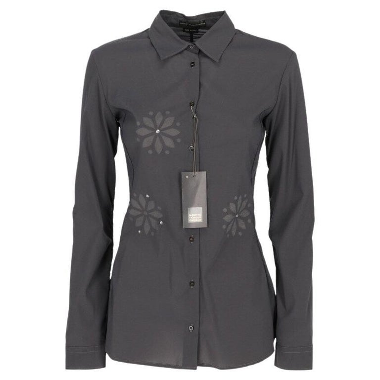 Marithé + François Girbaud Vintage charcoal grey 2000s slim fit shirt ...