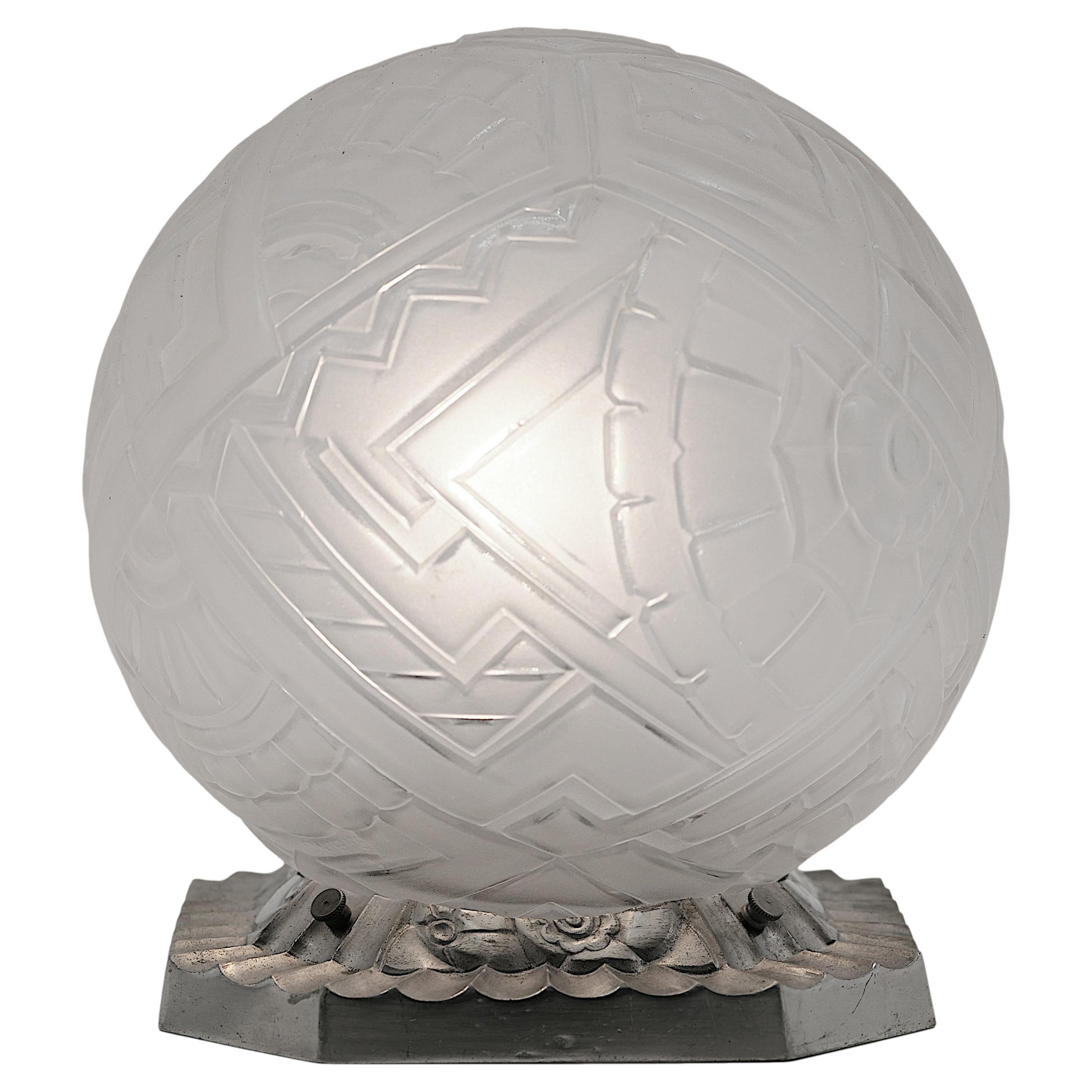Marius SABINO French Art Deco Table Lamp, 1930 For Sale at 1stDibs