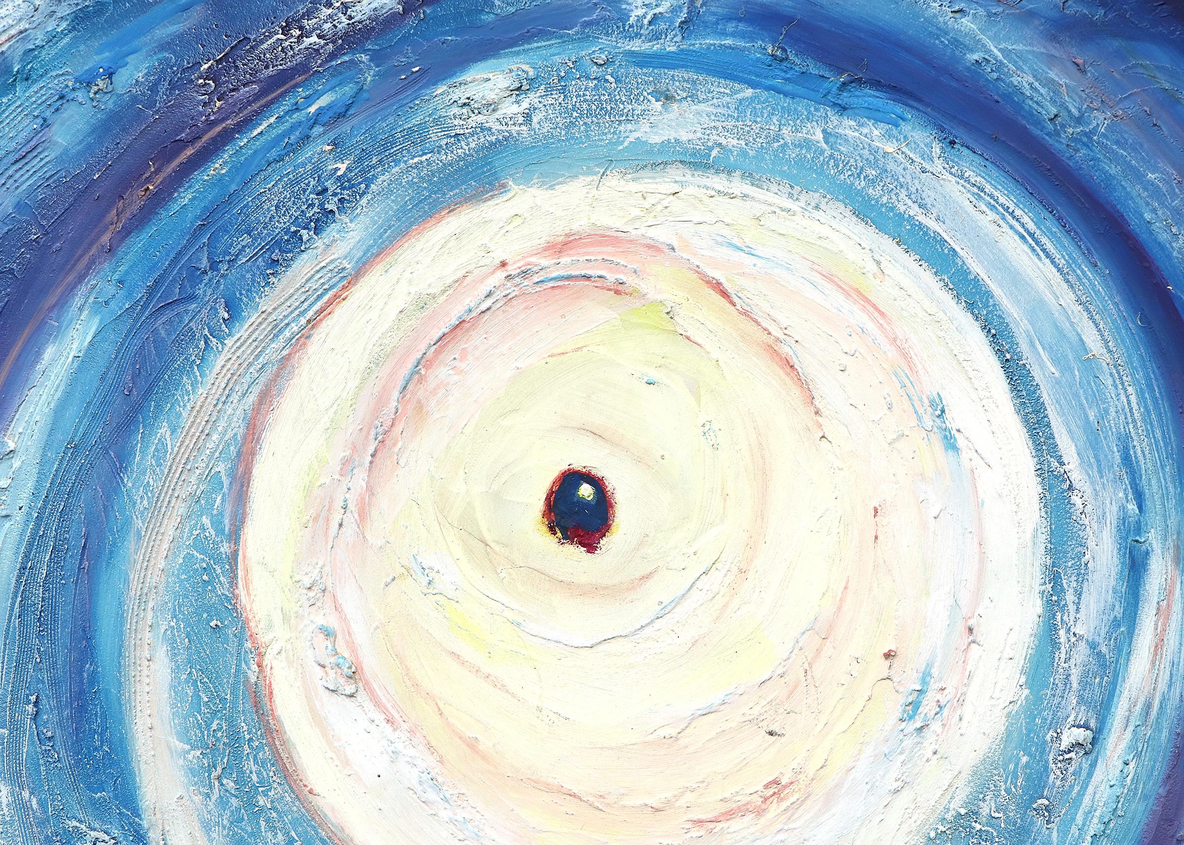 Marjorie Chambers - Space - Blue, White and Purple Abstract Oil ...