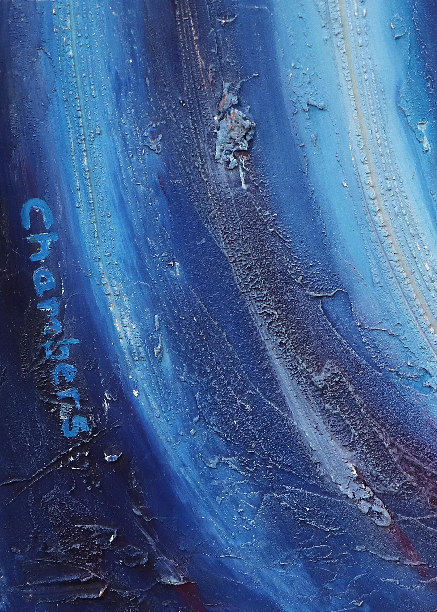 Marjorie Chambers - Space - Blue, White and Purple Abstract Oil ...