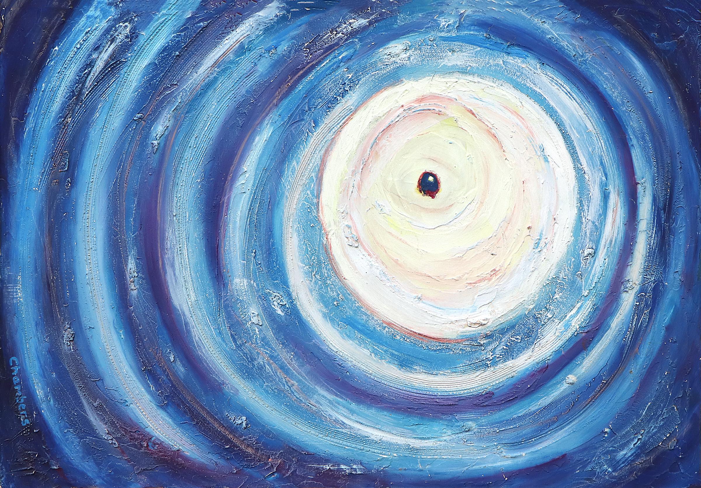 Marjorie Chambers - Space - Blue, White and Purple Abstract Oil ...