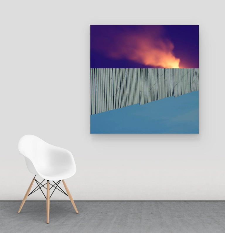 Mark Bartkiw - Blaze, Landscape Photograph, Orange Smoke, Purple ...