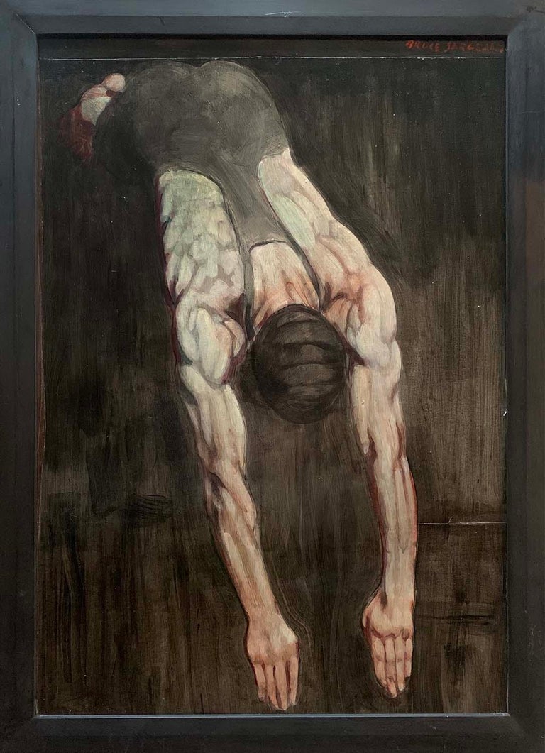 Mark Beard - Diver: Academic Figurative Painting of Male Swimmer (Mark ...