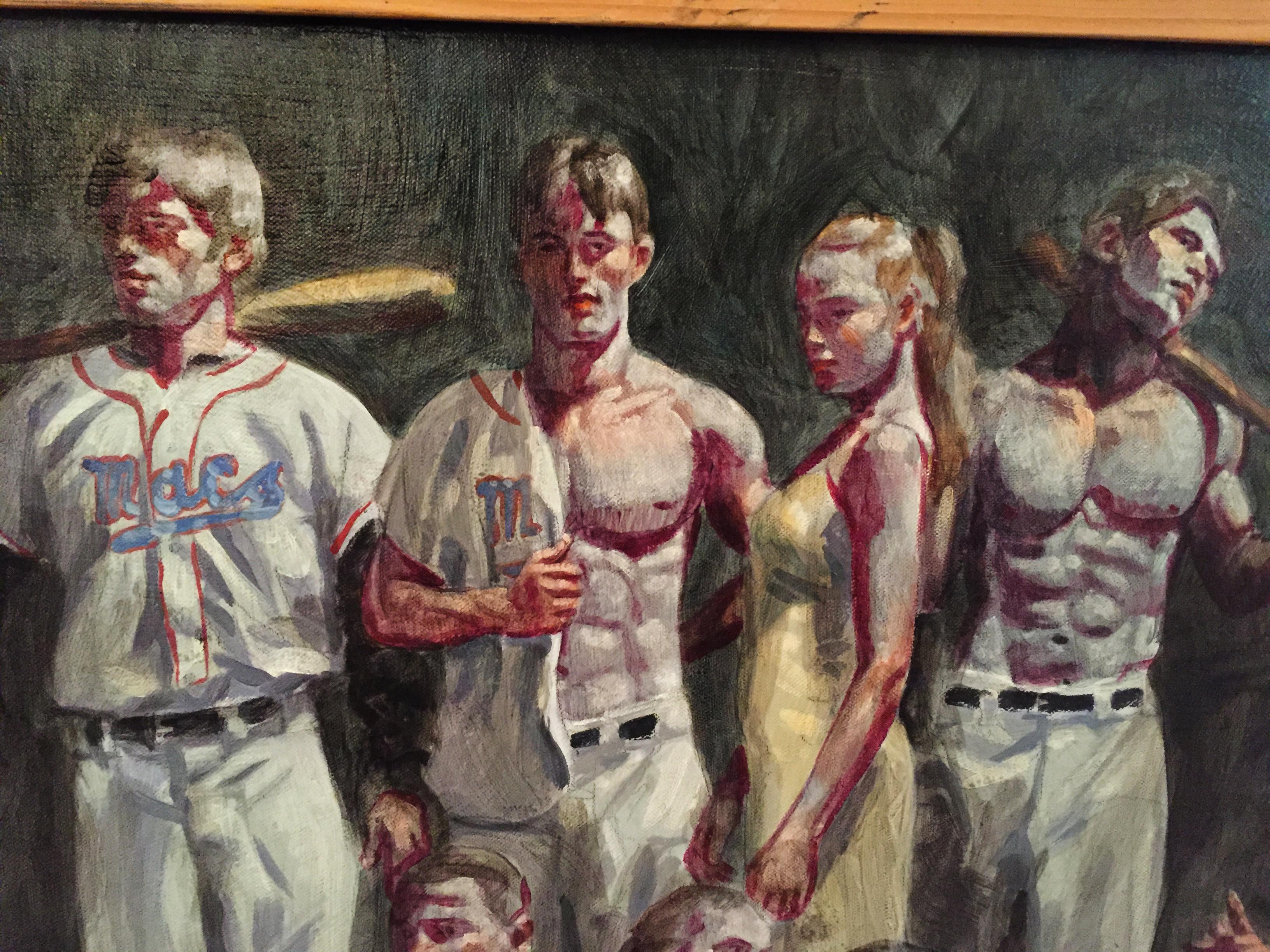 Mark Beard - Fencers (Figurative Oil Painting by Mark Beard of Athletes ...