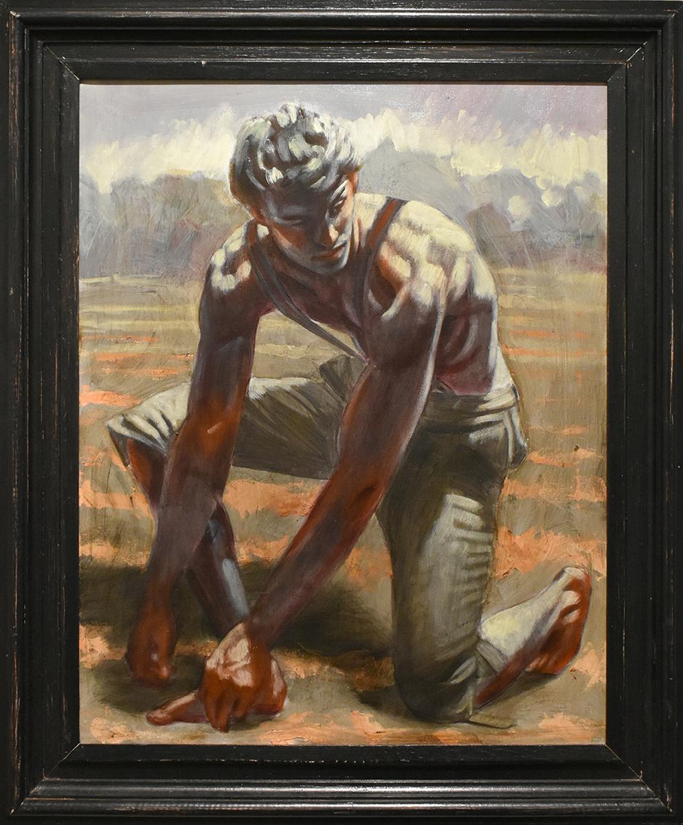 Mark Beard - Sowing the Field: Framed Figurative Oil Painting of a ...