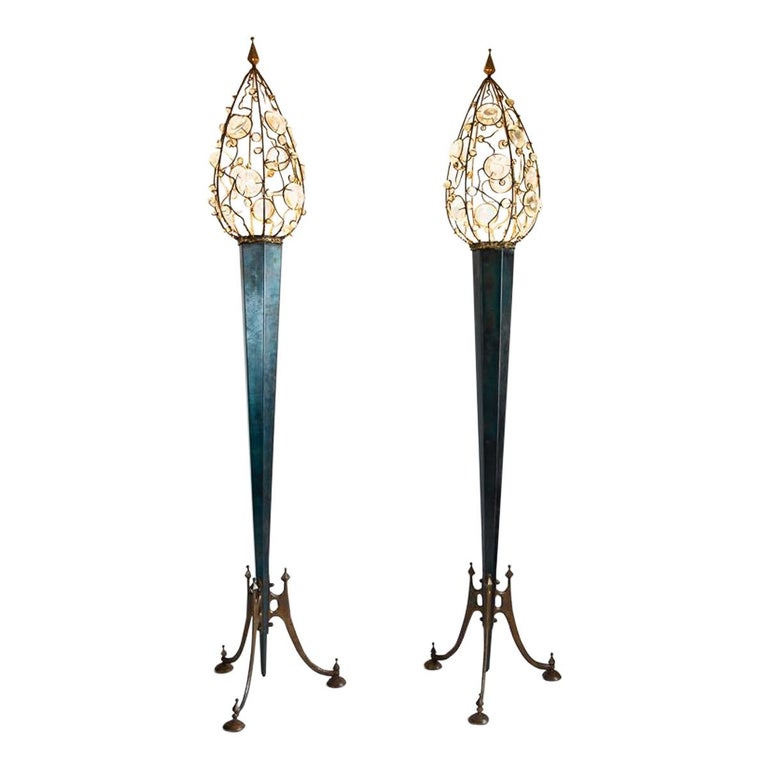 Mark Brazier-Jones, Dew, Pair of Floor Lamps, UK, 1990 For Sale at 1stDibs
