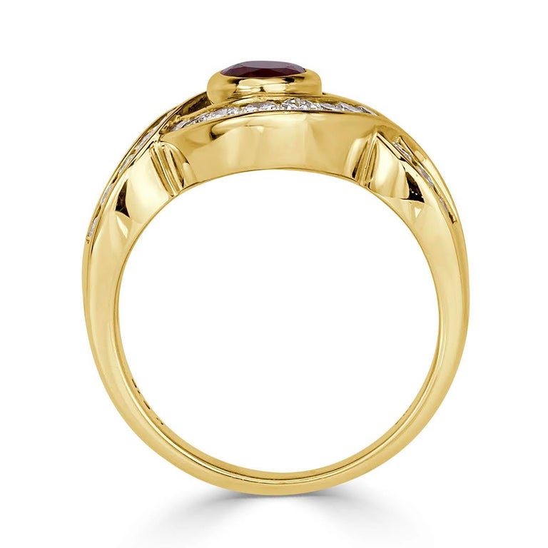 Mark Broumand 1.72 Carat Ruby and Diamond Vintage Ring For Sale at 1stDibs