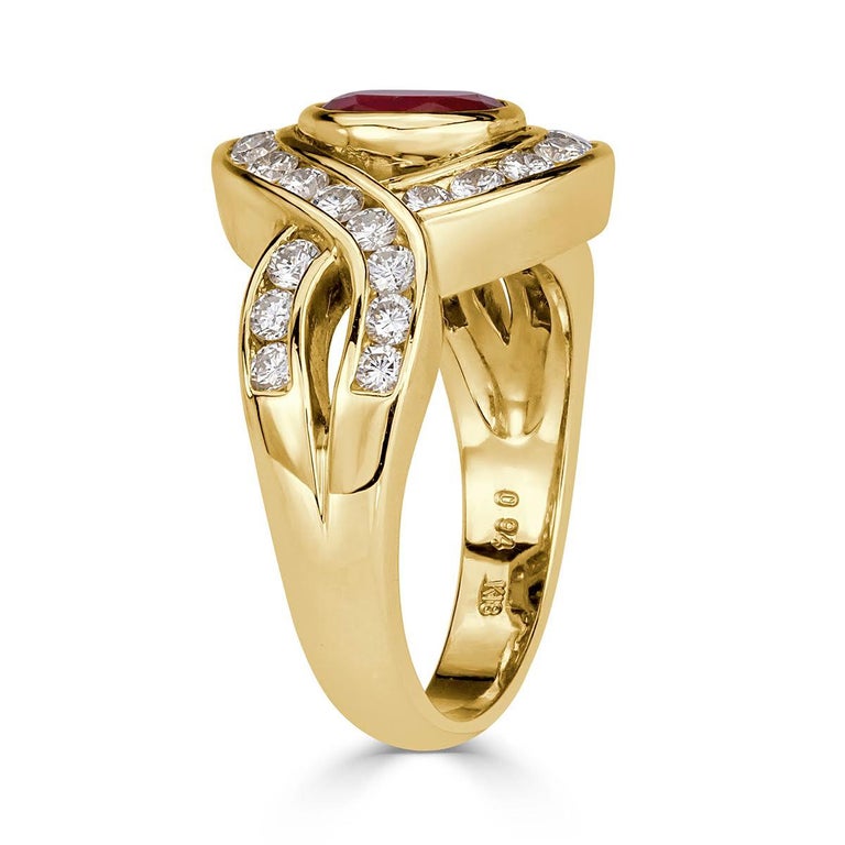 Mark Broumand 1.72 Carat Ruby and Diamond Vintage Ring For Sale at 1stDibs