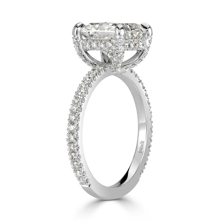 Mark Broumand 2.69 Carat Cushion Cut Diamond Engagement Ring For Sale ...