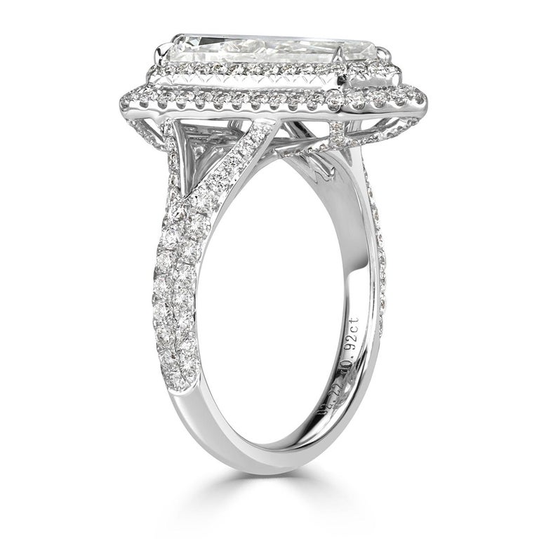 Mark Broumand 3.13 Carat Shield Cut Diamond Engagement Ring at 1stDibs ...