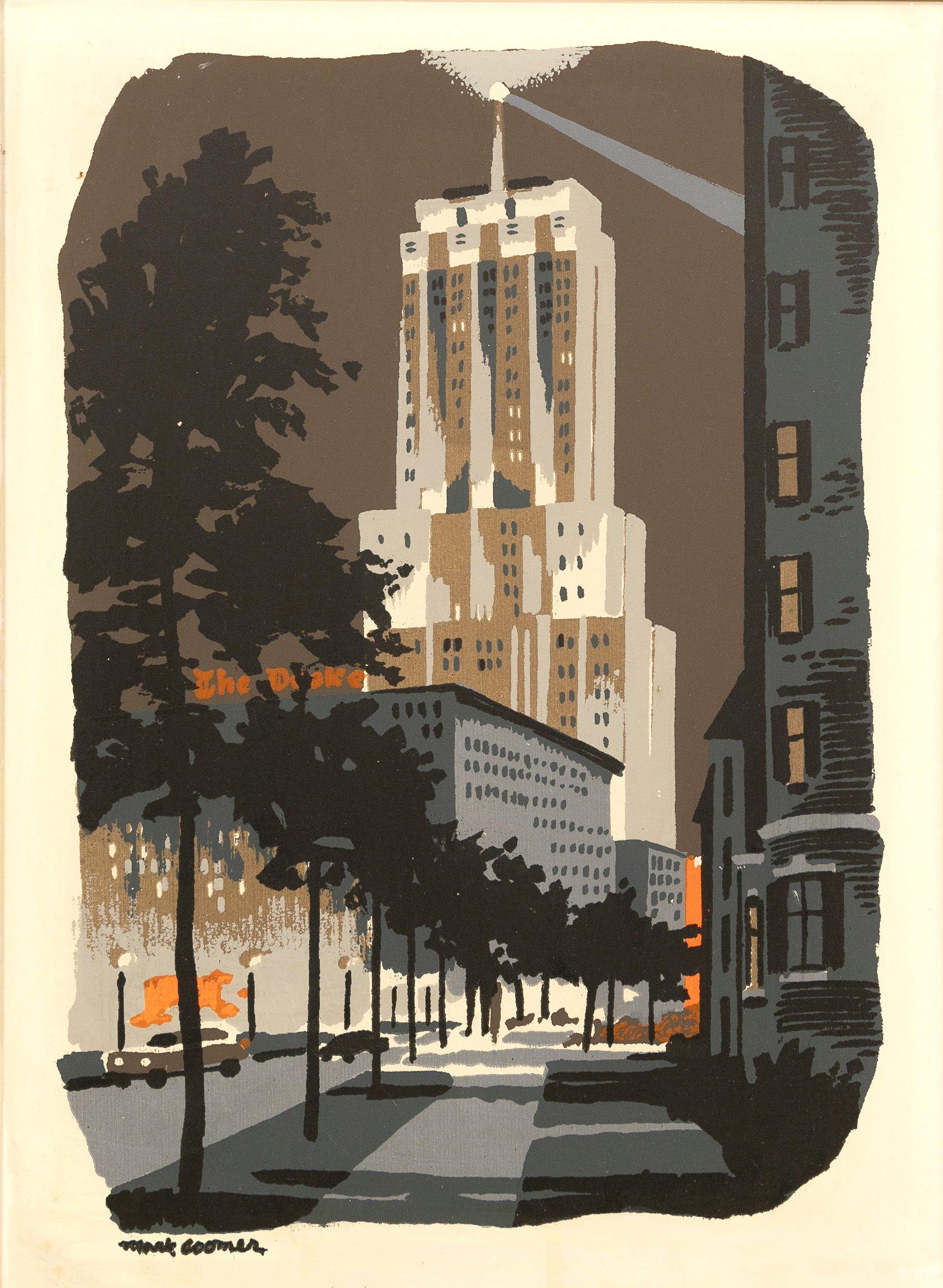 Mark Coomer - A Fabulous 1950s Serigraph of Chicago's Wrigley Building ...