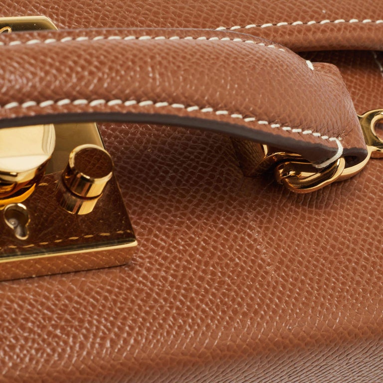 Mark Cross Brown Leather Grace Box Bag For Sale at 1stDibs