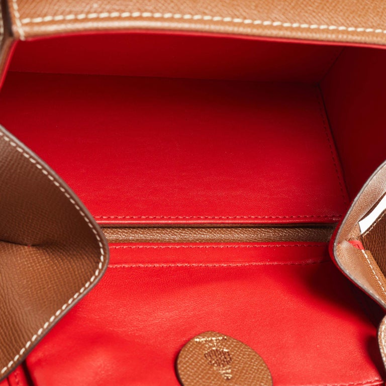 Mark Cross Brown Leather Grace Box Bag For Sale at 1stDibs