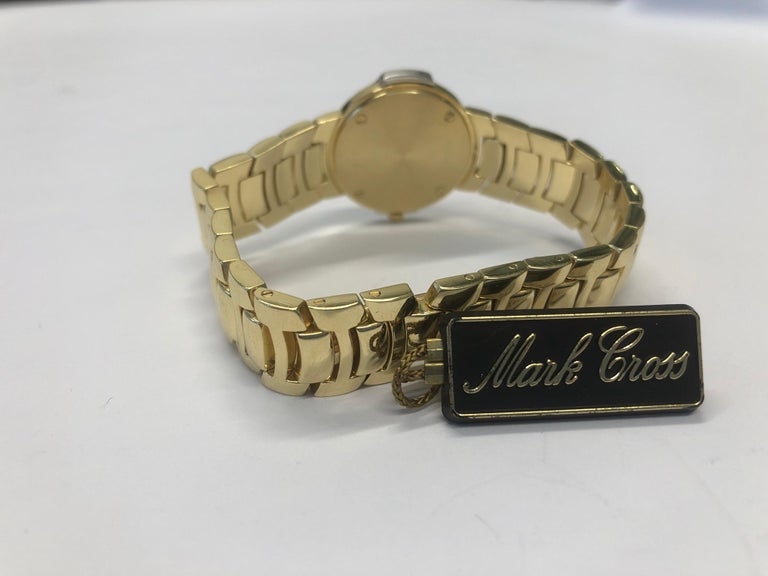 Mark Cross Gold Watch with Pearl Dial at 1stDibs | mark cross watch ...