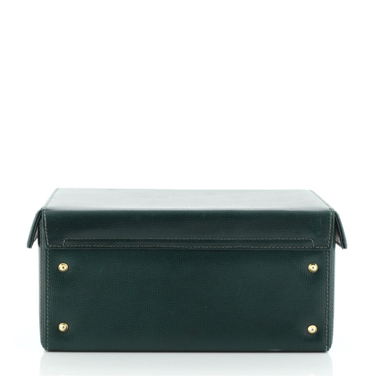 Mark Cross Grace Box Bag Leather Large Green at 1stDibs