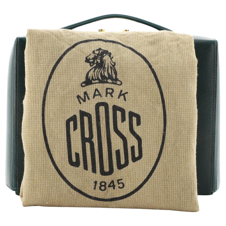 Mark Cross Grace Box Bag Leather Large Green at 1stDibs