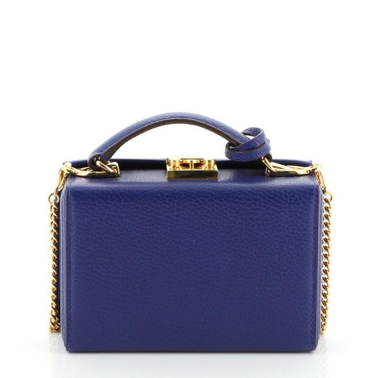 Mark Cross Grace Box Bag Leather Mini at 1stDibs