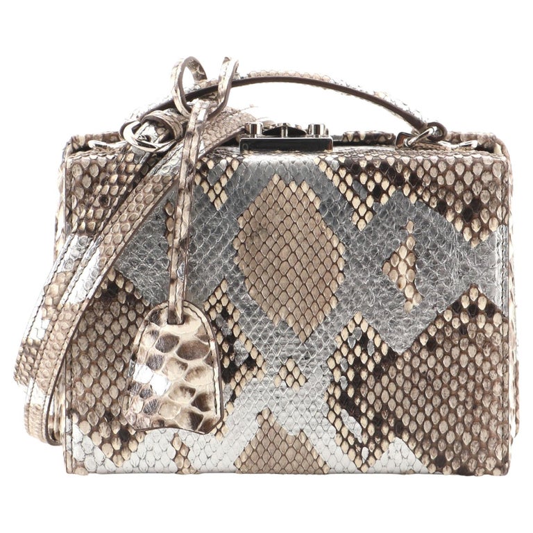 Mark Cross Grace Box Bag Python Small For Sale at 1stDibs
