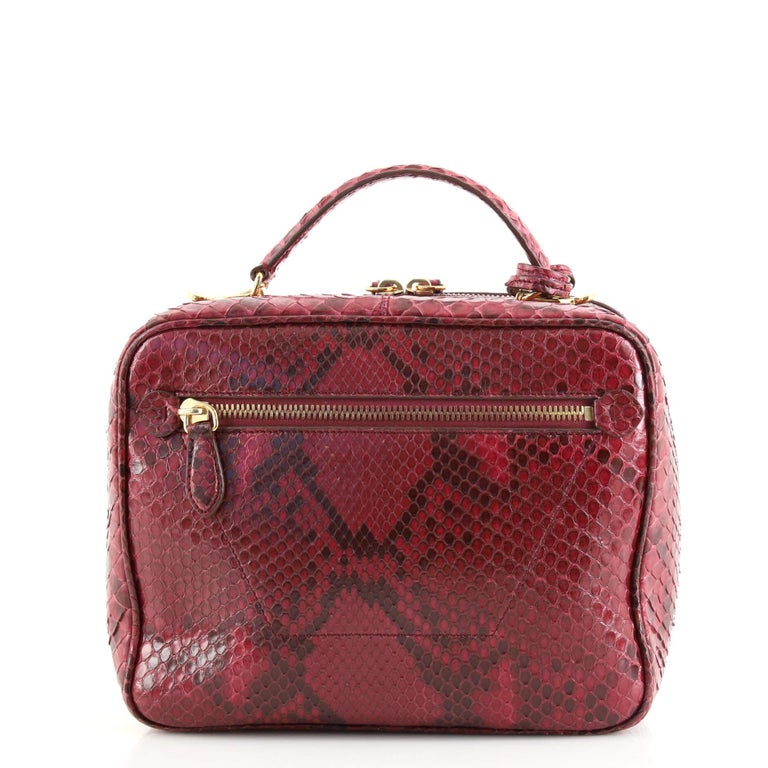 Mark Cross Laura Crossbody Bag Python Medium For Sale at 1stDibs