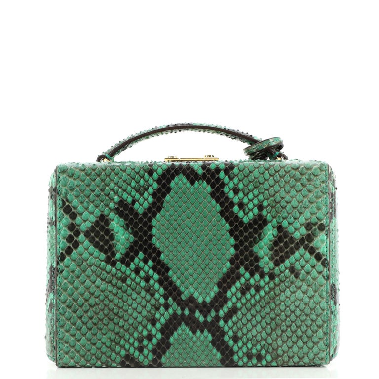 Mark Cross Model: Grace Box Bag Python Small For Sale at 1stDibs