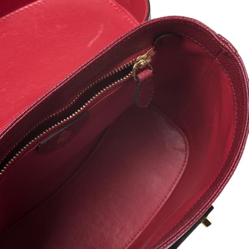 Mark Cross Red Leather Benchley Top Handle Bag at 1stDibs