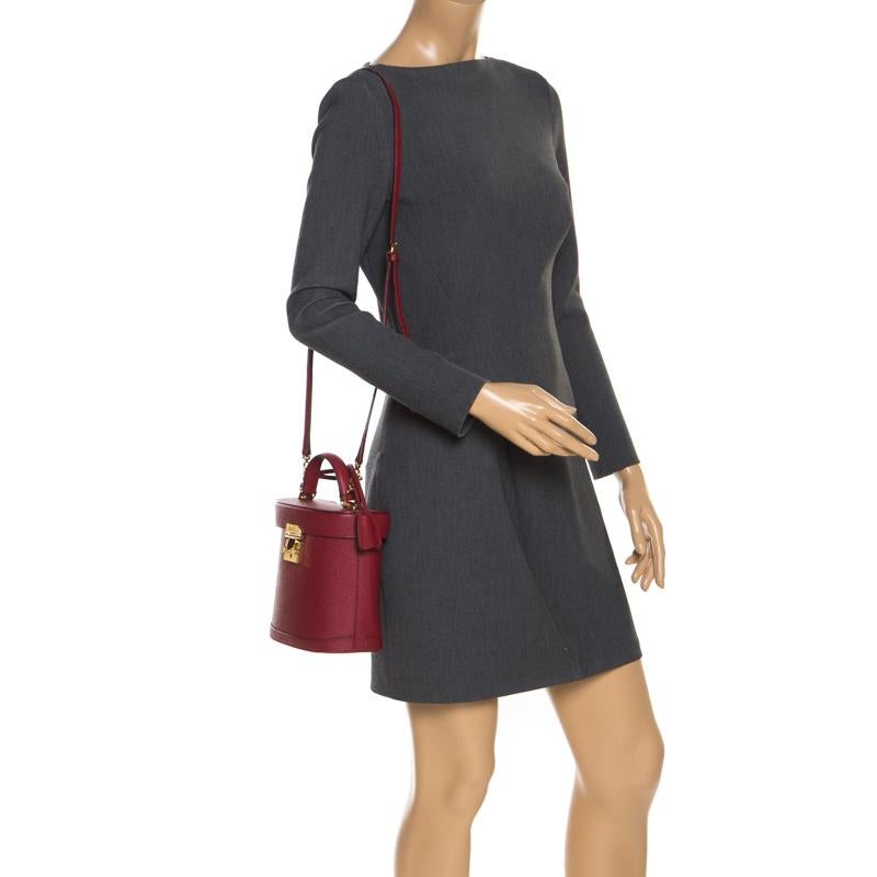 Mark Cross Red Leather Benchley Top Handle Bag at 1stDibs