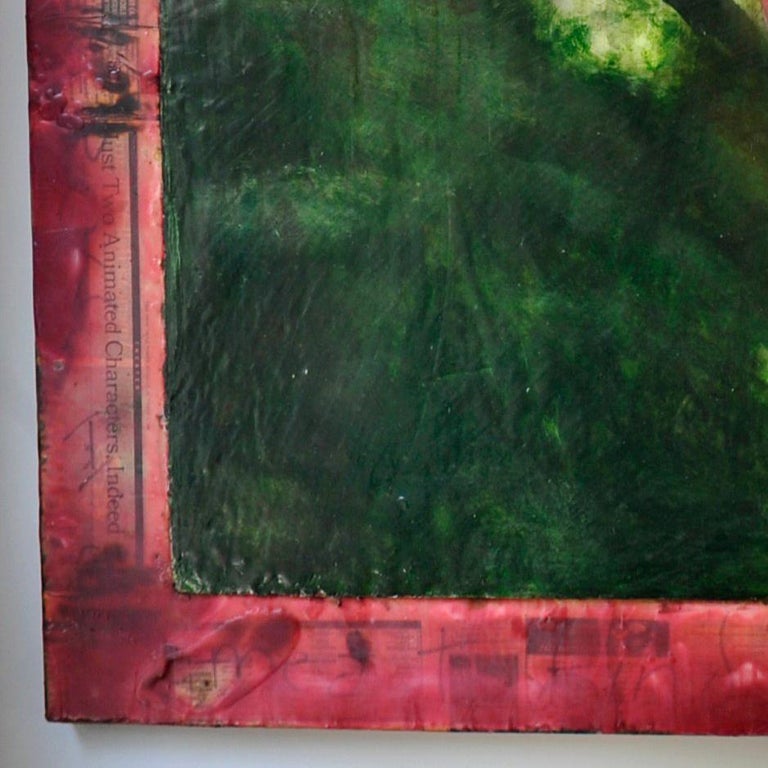 Mark Gaskin - Hibiscus I, Flowers, oil and encaustic on canvas For Sale ...