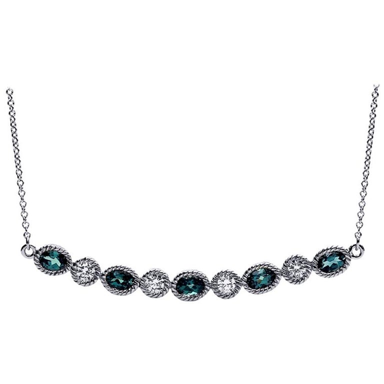 Mark Henry 0.94ct Natural Brazilian Alexandrite and Diamond Necklace ...