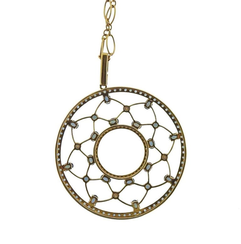 Mark Henry Alexandrite Diamond Gold Pendant Necklace at 1stDibs