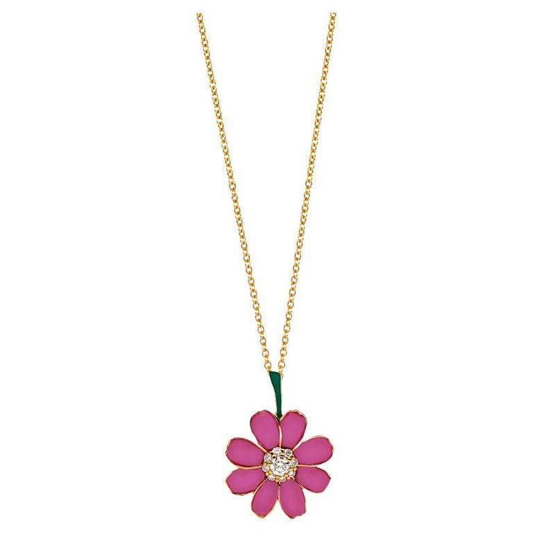 Diamond Enameled 'Cosmo, ' Pendant, 18k For Sale at 1stDibs