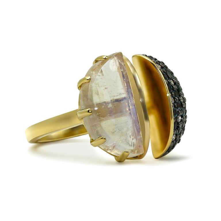 Mark Henry Natural Brazilian Alexandrite, Moonstone and Diamond Ring ...