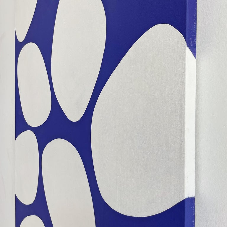Mark Humphrey Original Blue and White Circles Acrylic on Canvas For ...