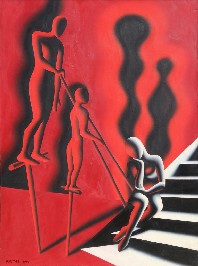 Mark Kostabi - Upward Mobility For Sale at 1stDibs