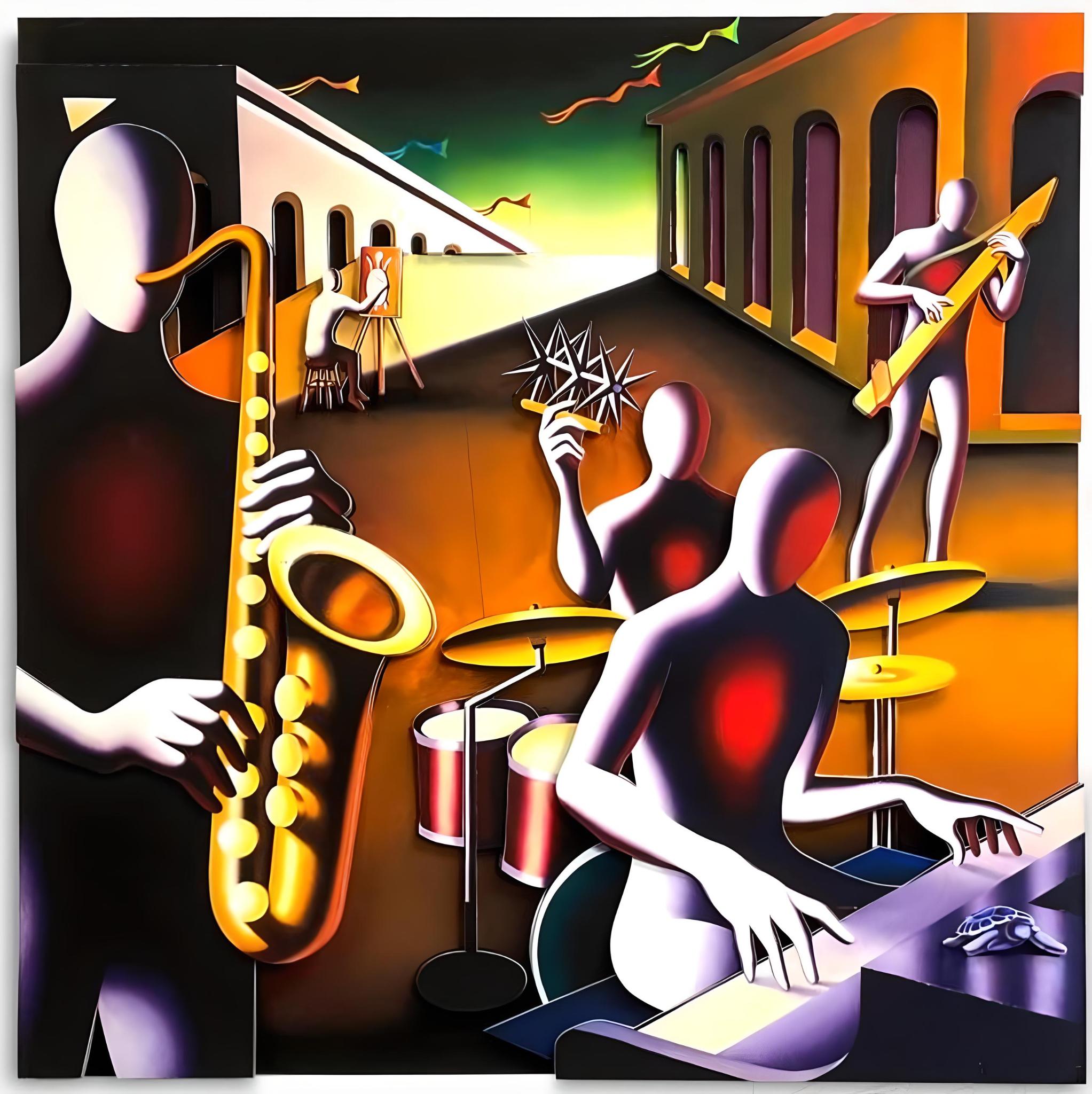 Mark Kostabi - Metaphysical Harmony, Mark Kostabi—3D construction ...
