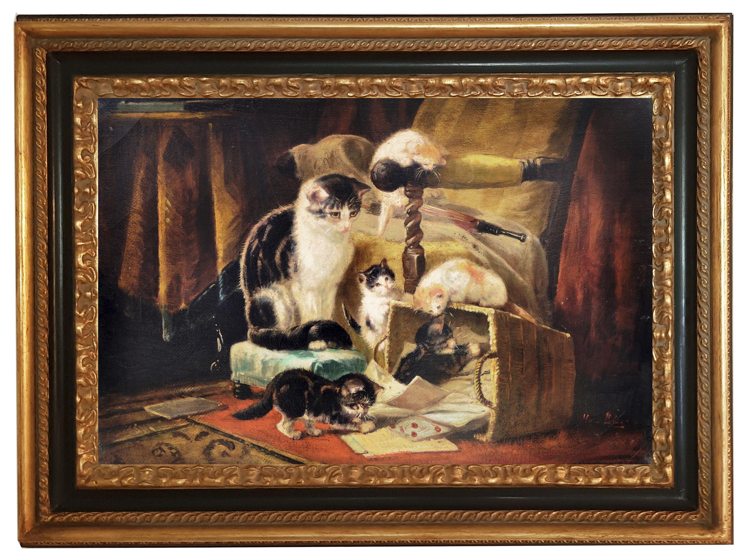 Mark Majer - Cats - Mark Majer Oil on Canvas Italian Animal Painting at 1stDibs | carl majer ...