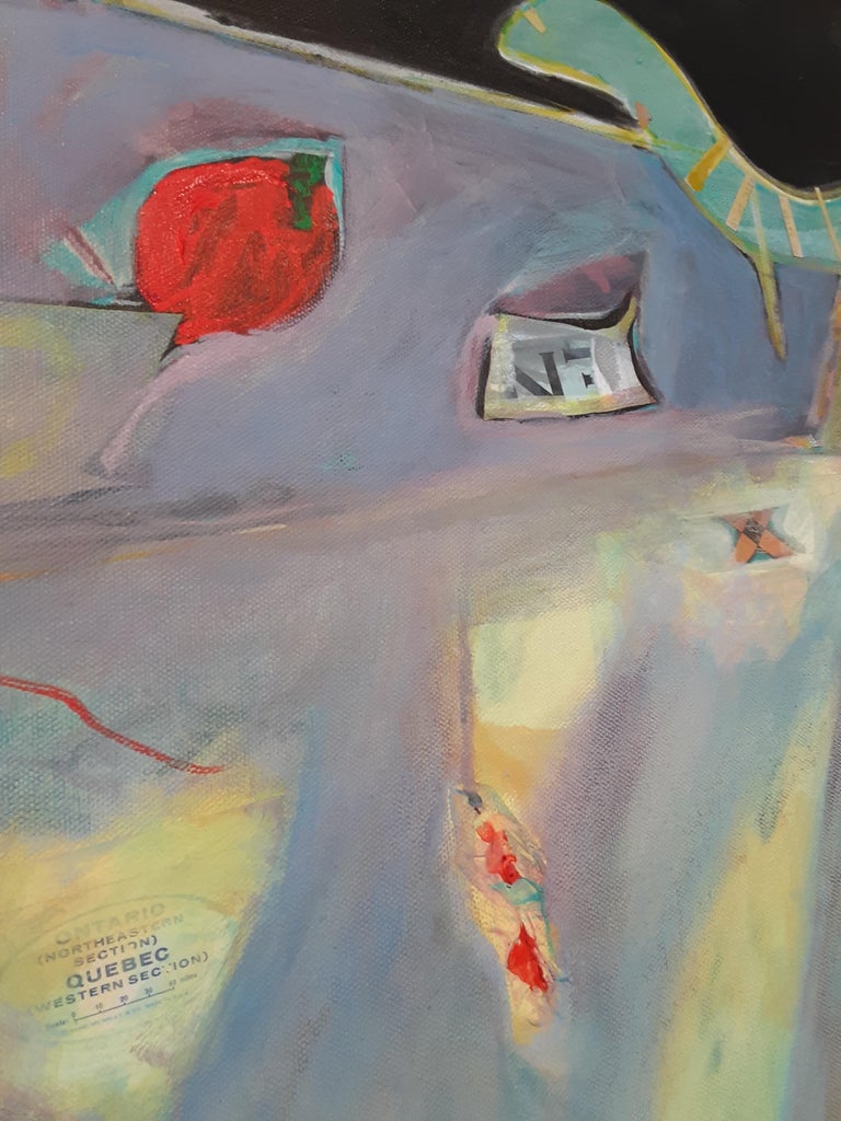 Mark Palmer Painting "Surf's Up" Mixed-Media on Canvas, 2019 For Sale ...