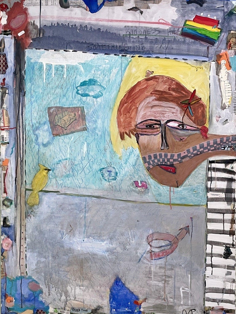 Mark Palmer - "What Goes Around..." Acrylic; Mixed media; Collage ...