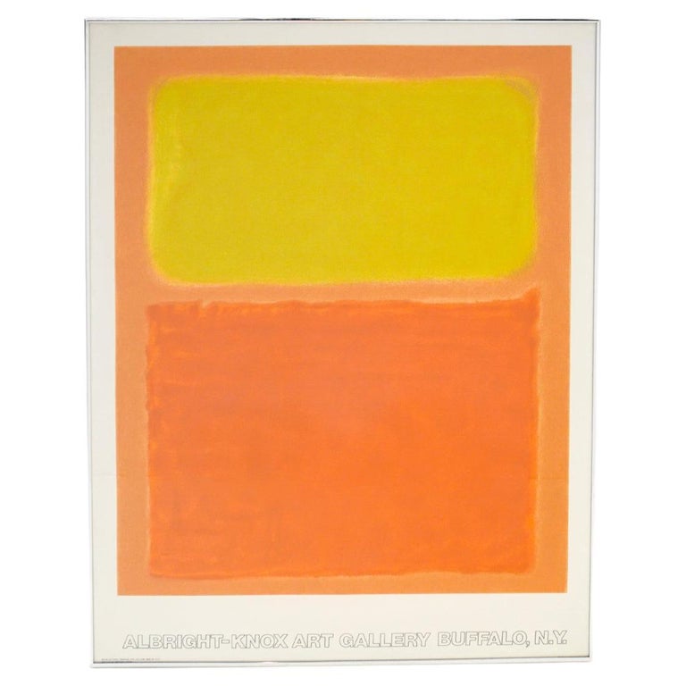 Mark Rothko Exhibition Poster from Albright-Knox Gallery, Buffalo, NY ...