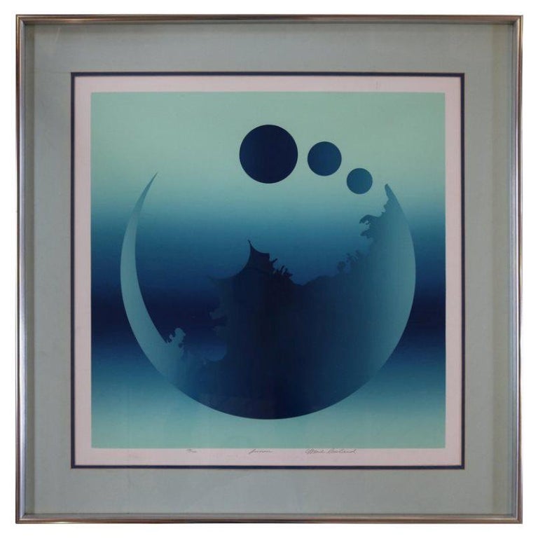 Mark Rowland - "Fusion" Moon Lithograph Signed Mark Rowland at 1stDibs