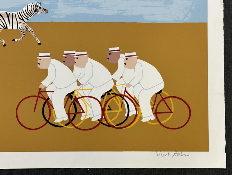 Mark Sabin - In Transit 1980 Large Signed Screen Print For Sale at 1stDibs