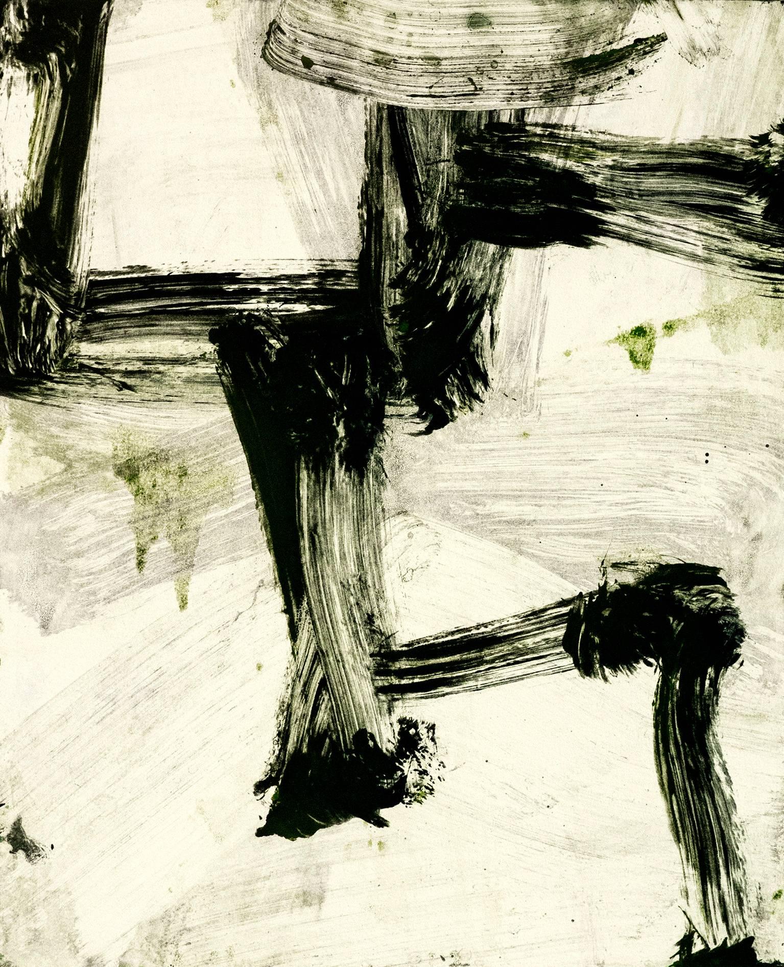 Mark Saltz - "July Series Seven", painterly abstract print, gestural ...