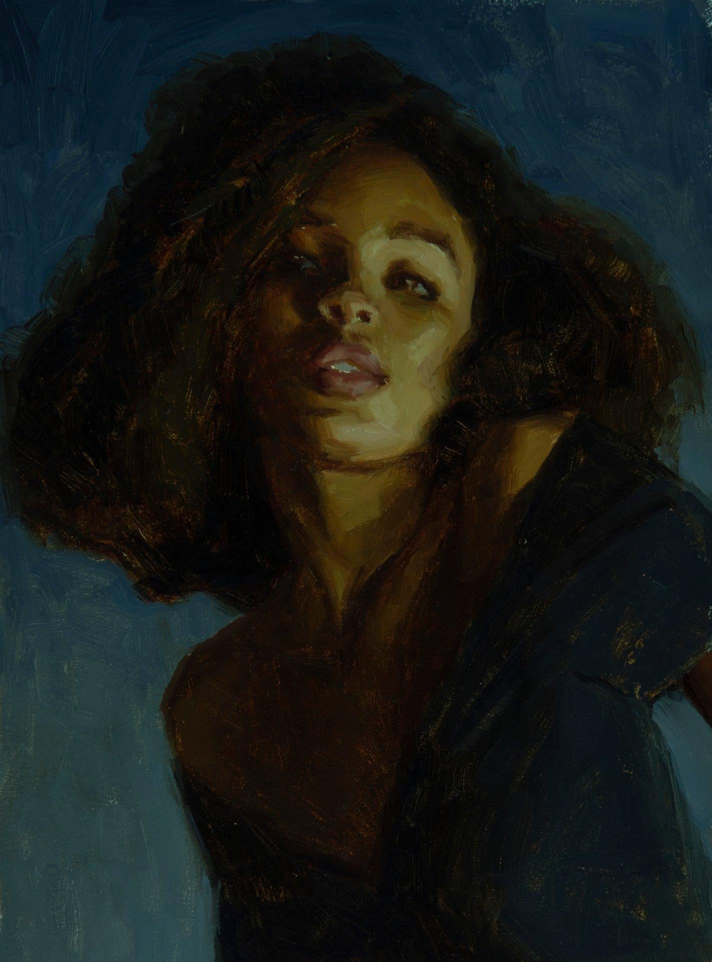 MJ Lindo - "The Cool Down," Oil Painting For Sale at 1stDibs